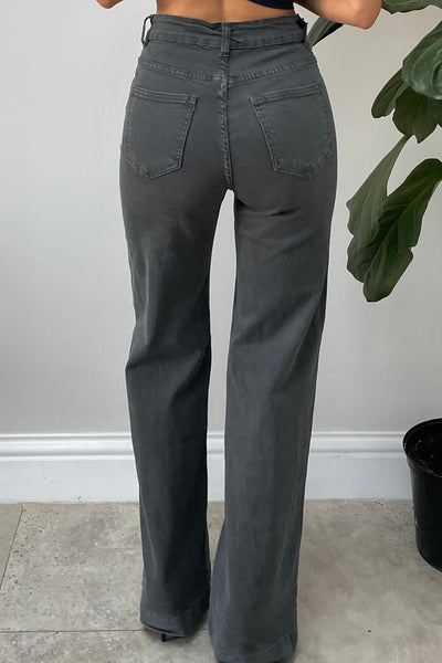 Pascal Button Jeans Charcoal – bodega